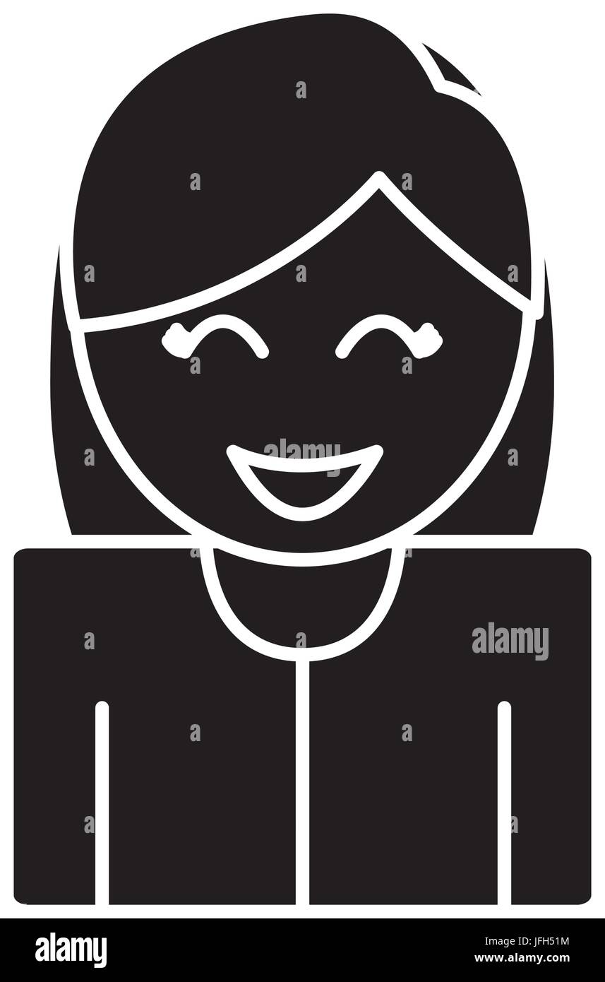 happy woman icon Stock Vector Image & Art - Alamy