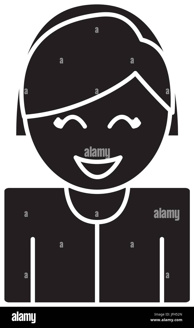 happy woman icon Stock Vector Image & Art - Alamy