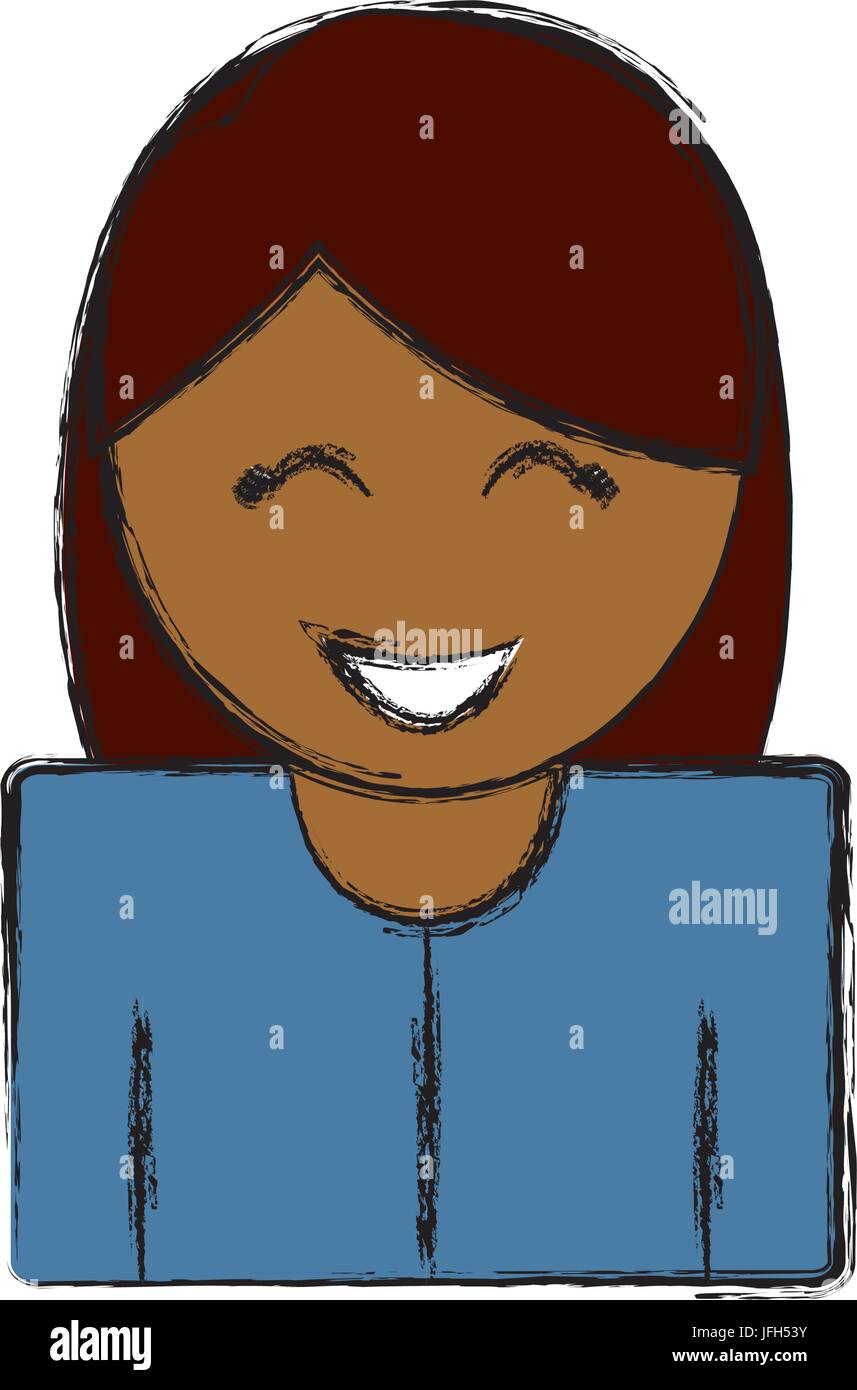 happy woman icon Stock Vector Image & Art - Alamy