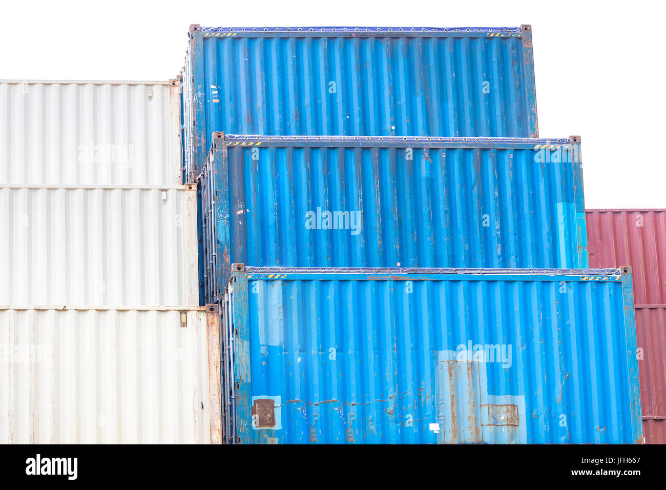 Cargo Containers Stack Stock Photo - Alamy