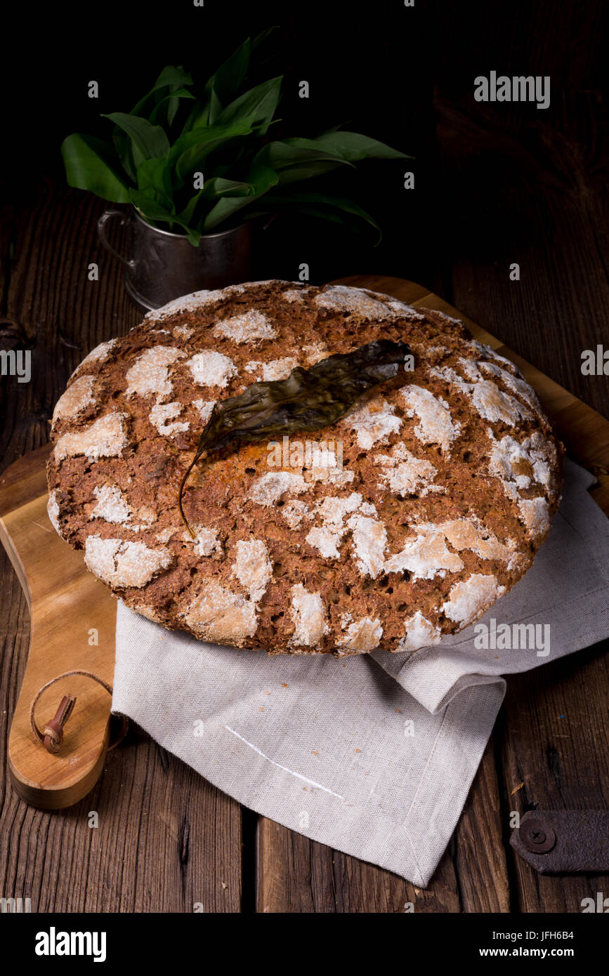 wild garlic bread Stock Photo - Alamy