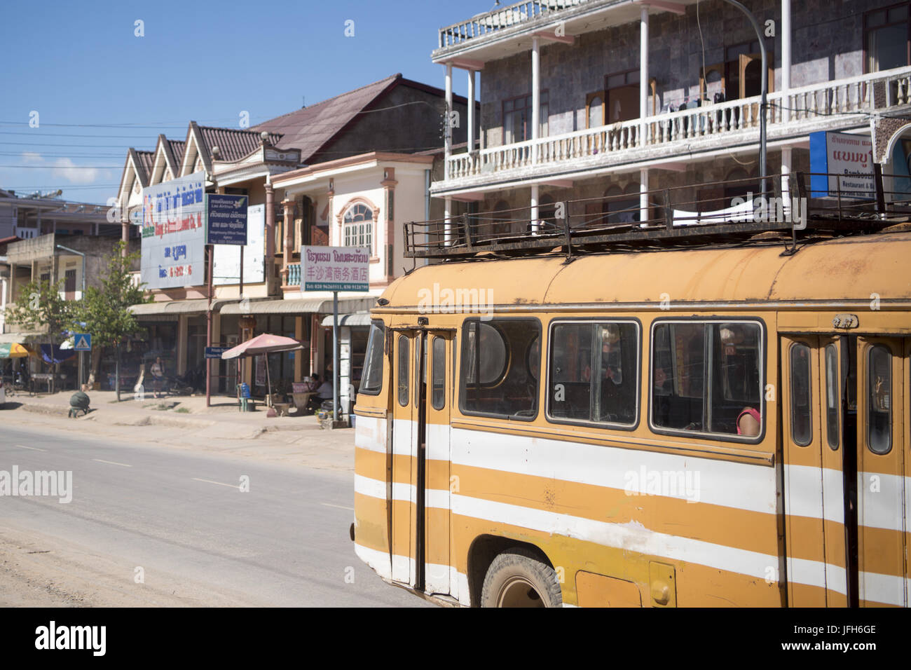 LAO PHONSAVAN TOWN TRANSPORT BUS Stock Photo - Alamy