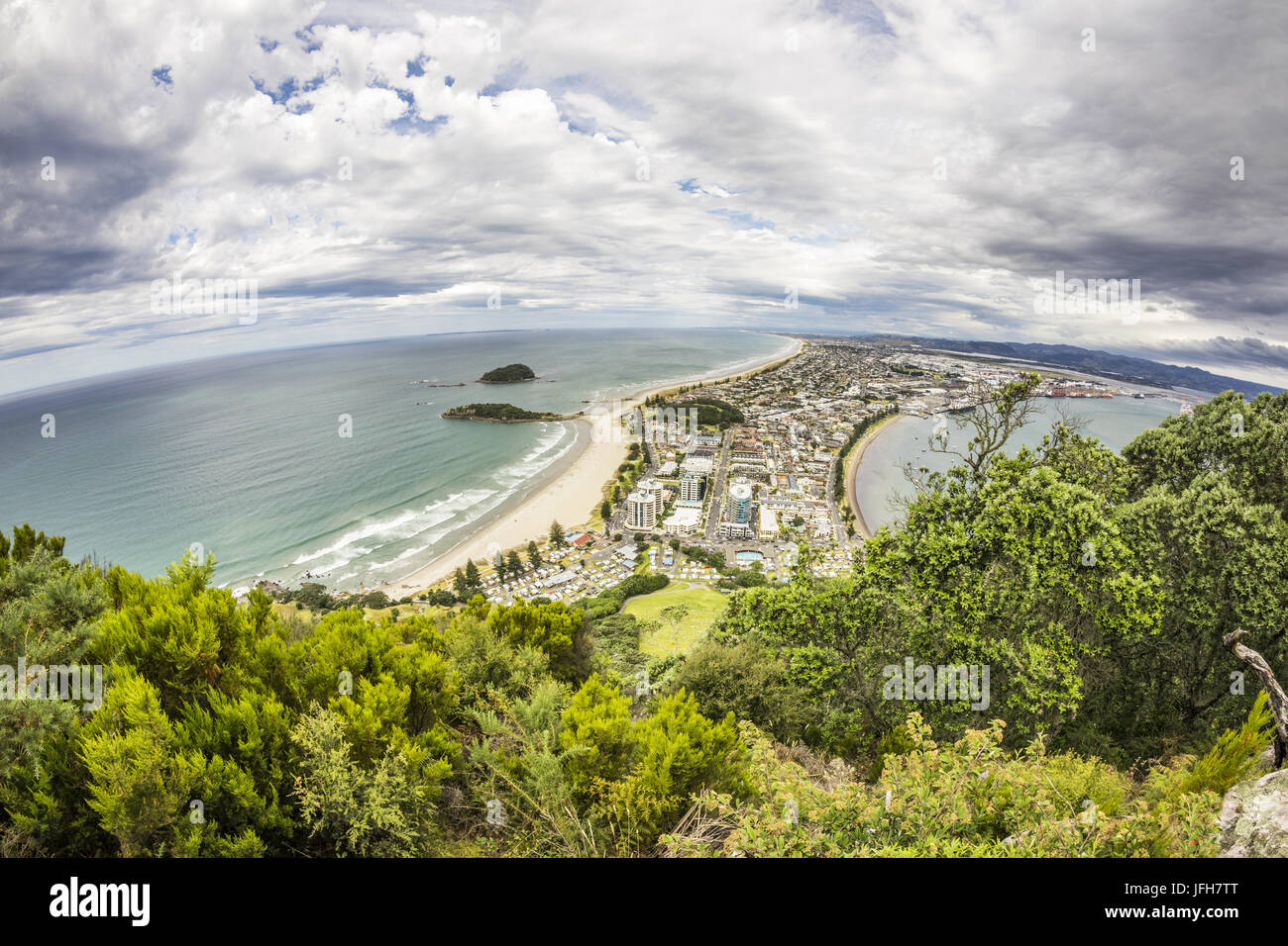 Bay Of Plenty view from Mount Maunganui Stock Photo - Alamy