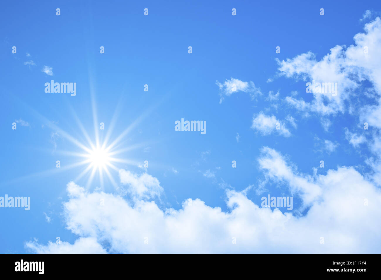 Bright blue sky sun hi-res stock photography and images - Alamy