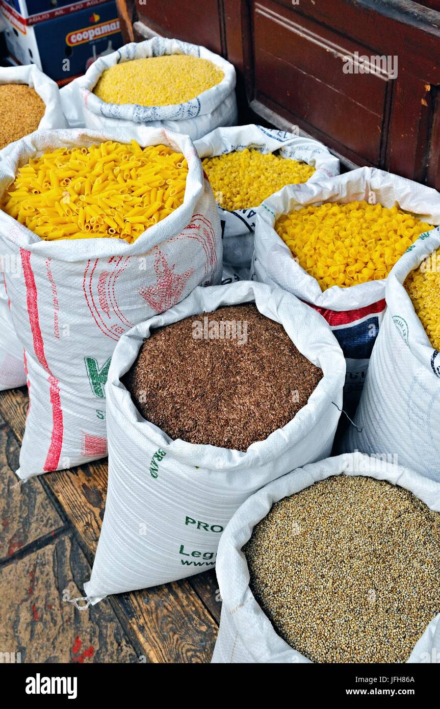 Open food in bags Stock Photo - Alamy