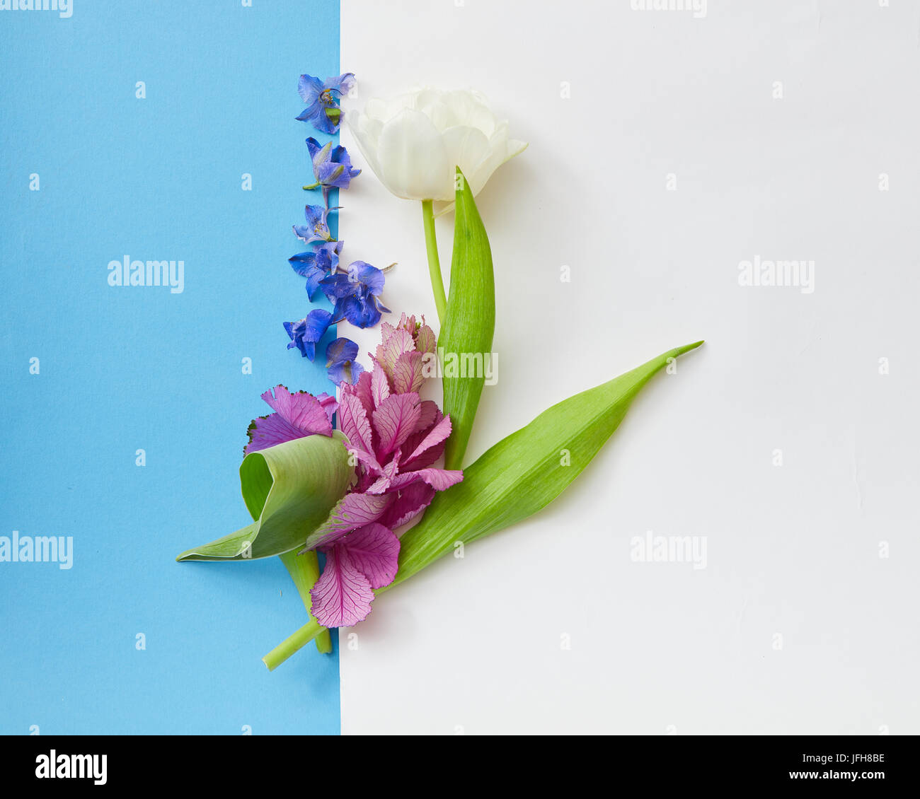Composition of flowers on background Stock Photo - Alamy