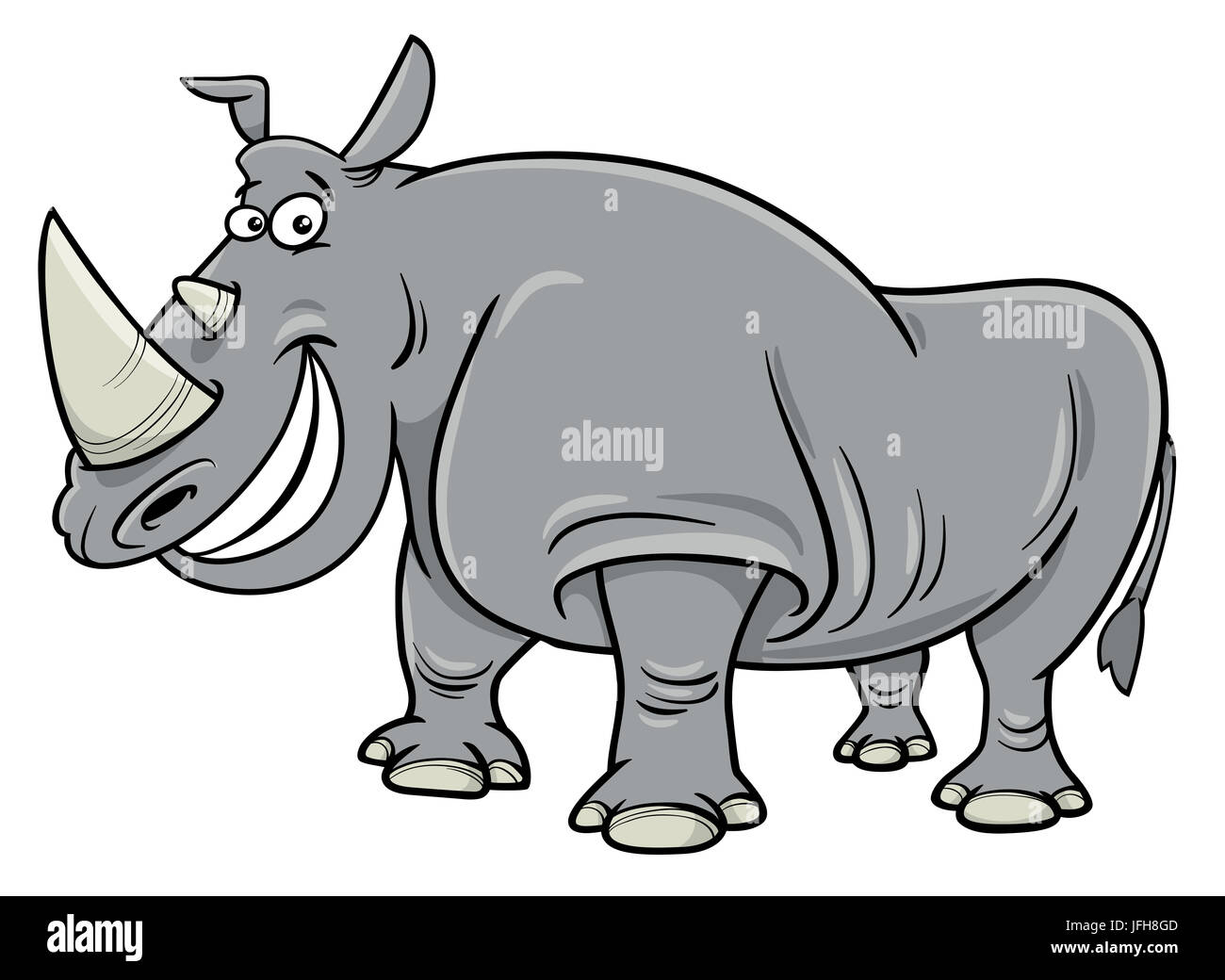 rhinoceros cartoon character Stock Photo - Alamy