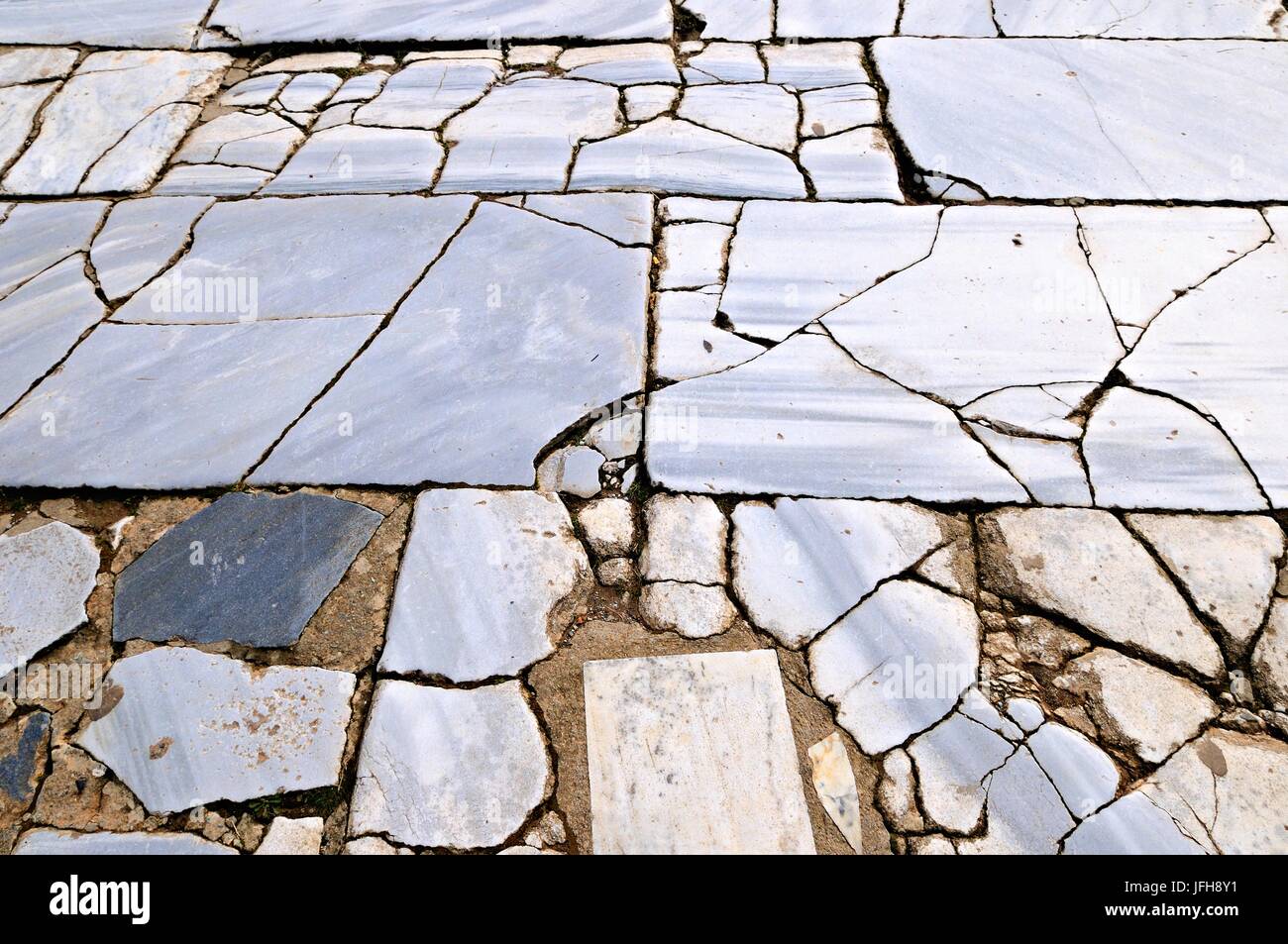 Old brittle marble slabs Stock Photo - Alamy