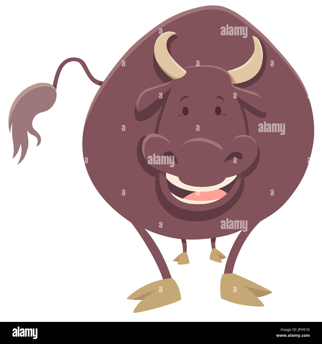 bull farm animal character Stock Photo - Alamy