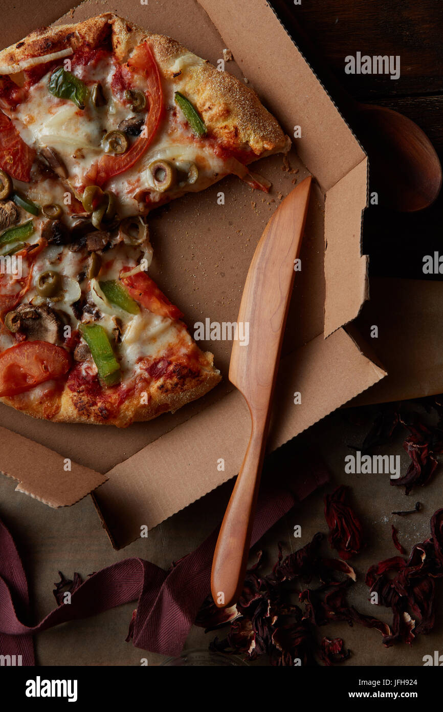 pizza in cardboard pizza box Stock Photo - Alamy