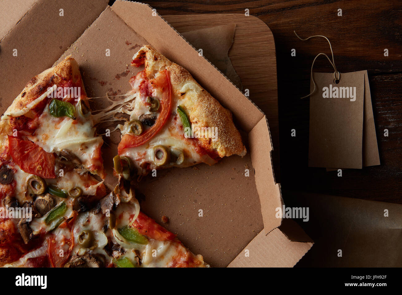 pizza in cardboard pizza box Stock Photo - Alamy