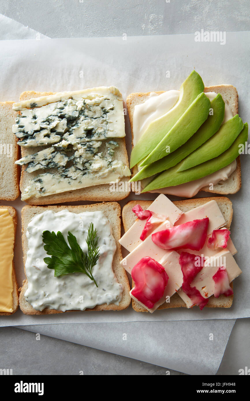 Different types of sandwiches Stock Photo - Alamy