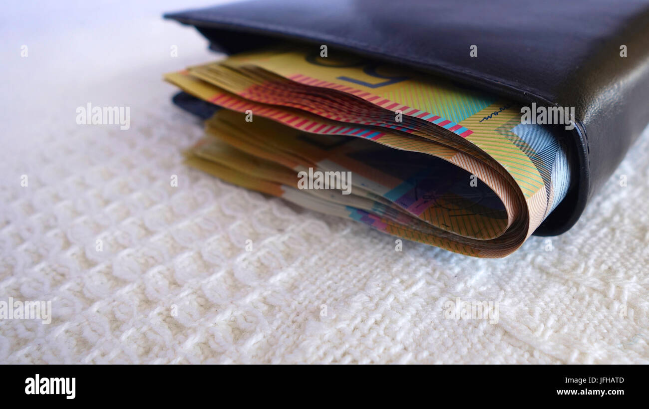 50 dollar note australian stack hi-res stock photography and images - Alamy