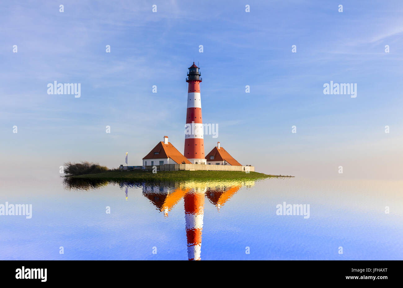 Flood at the lighthouse Stock Photo - Alamy