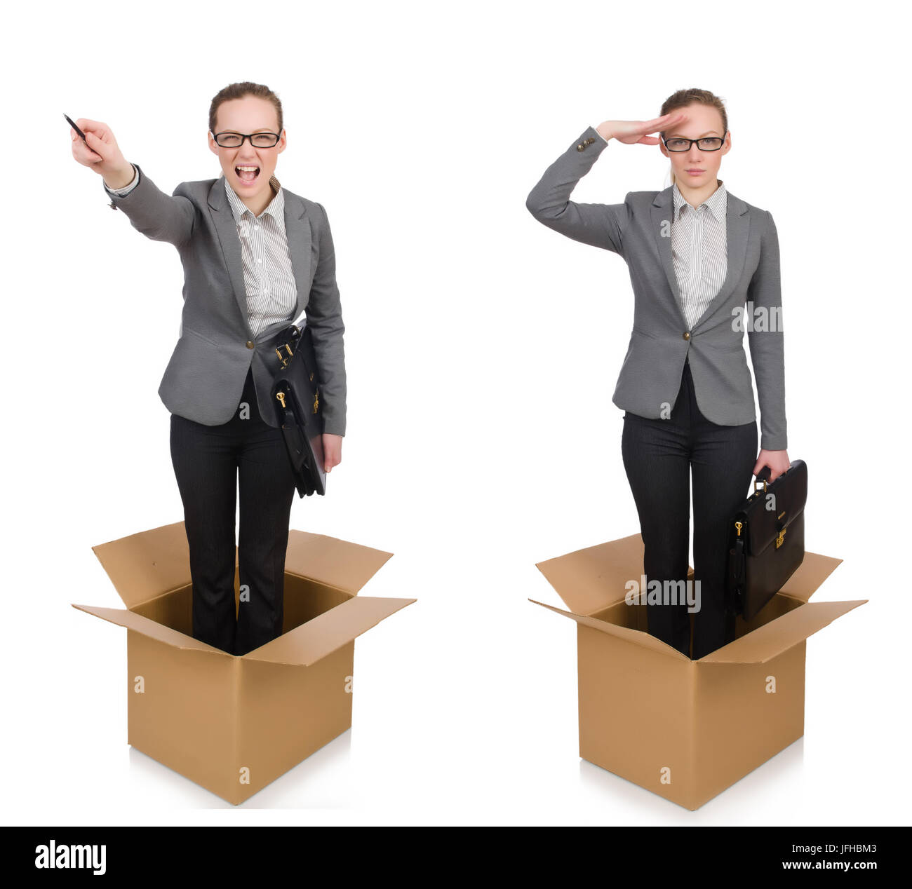 Moving house boxes car Cut Out Stock Images & Pictures - Alamy