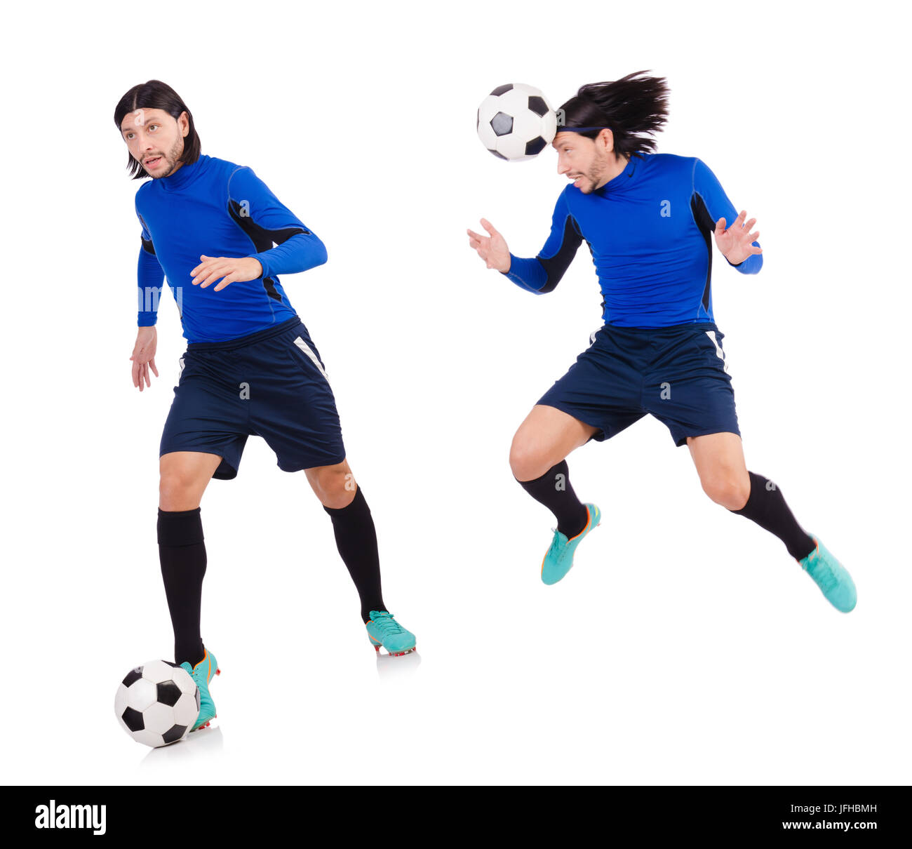 Football player isolated on the white background Stock Photo - Alamy