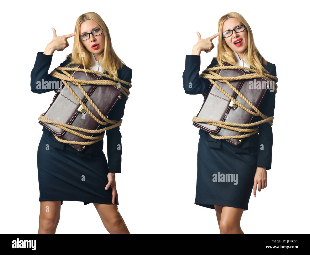 Woman Tied Up Bondage Cut Out Stock Images And Pictures Alamy