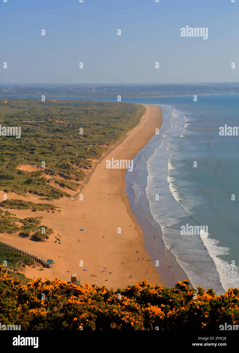 Saunton Sands North Devon beach near Croyde England UK in summer Stock ...