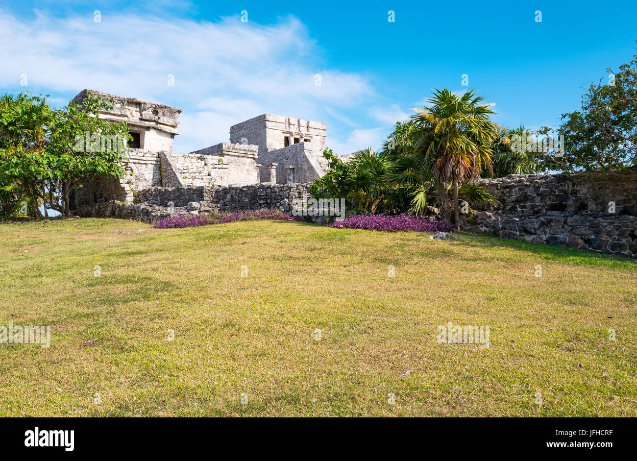 Tulum, Mexico, the Castle (El Castillo) in the Mayan city ...