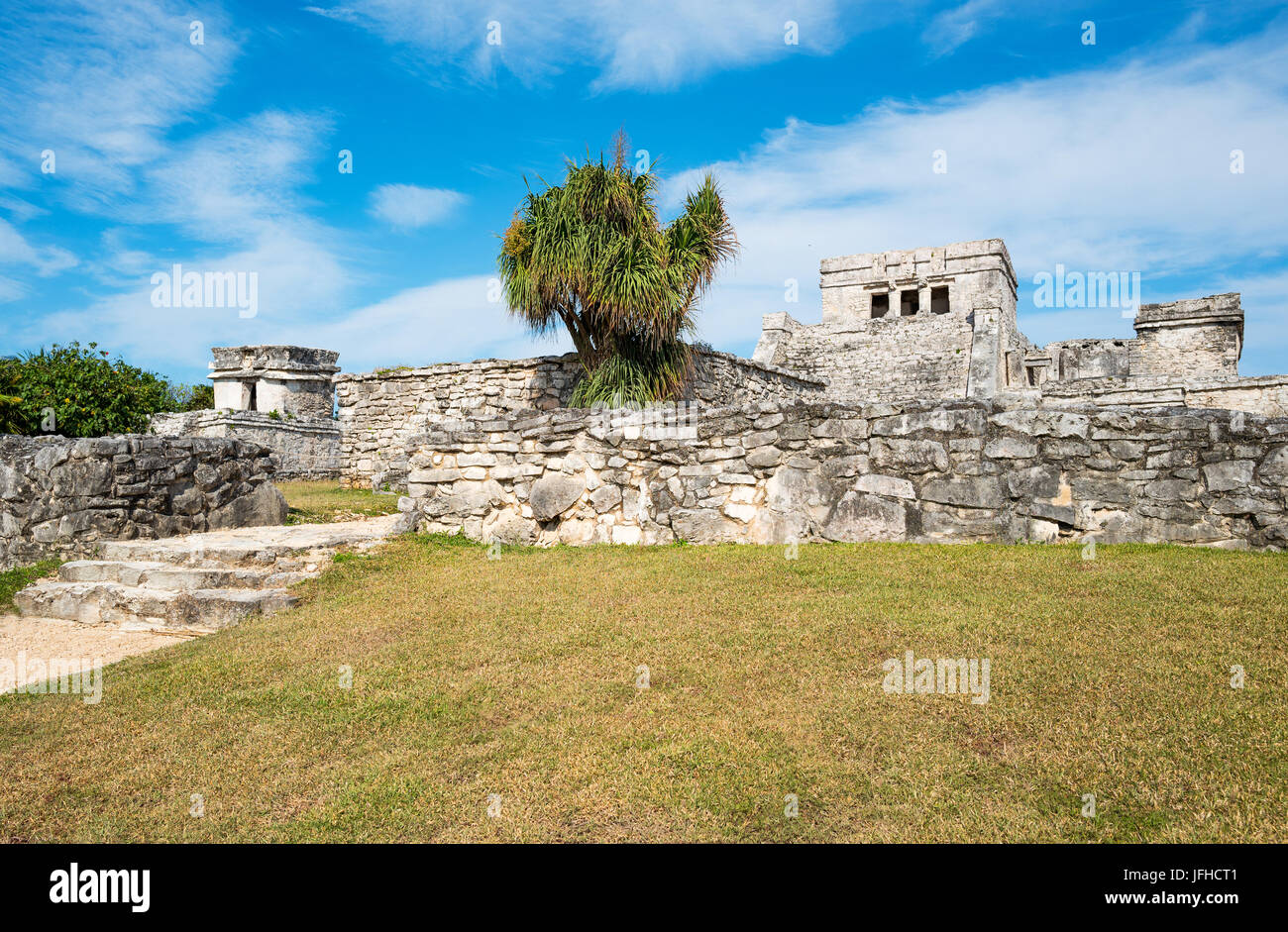 Tulum, Mexico, the Castle (El Castillo) in the Mayan city ...