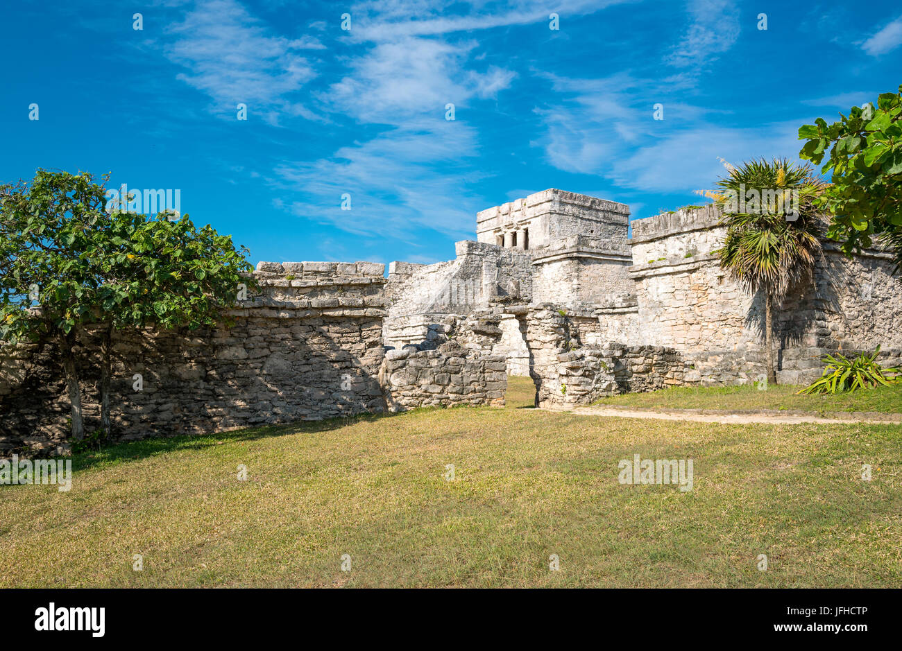 Tulum, Mexico, the Castle (El Castillo) in the Mayan city ...