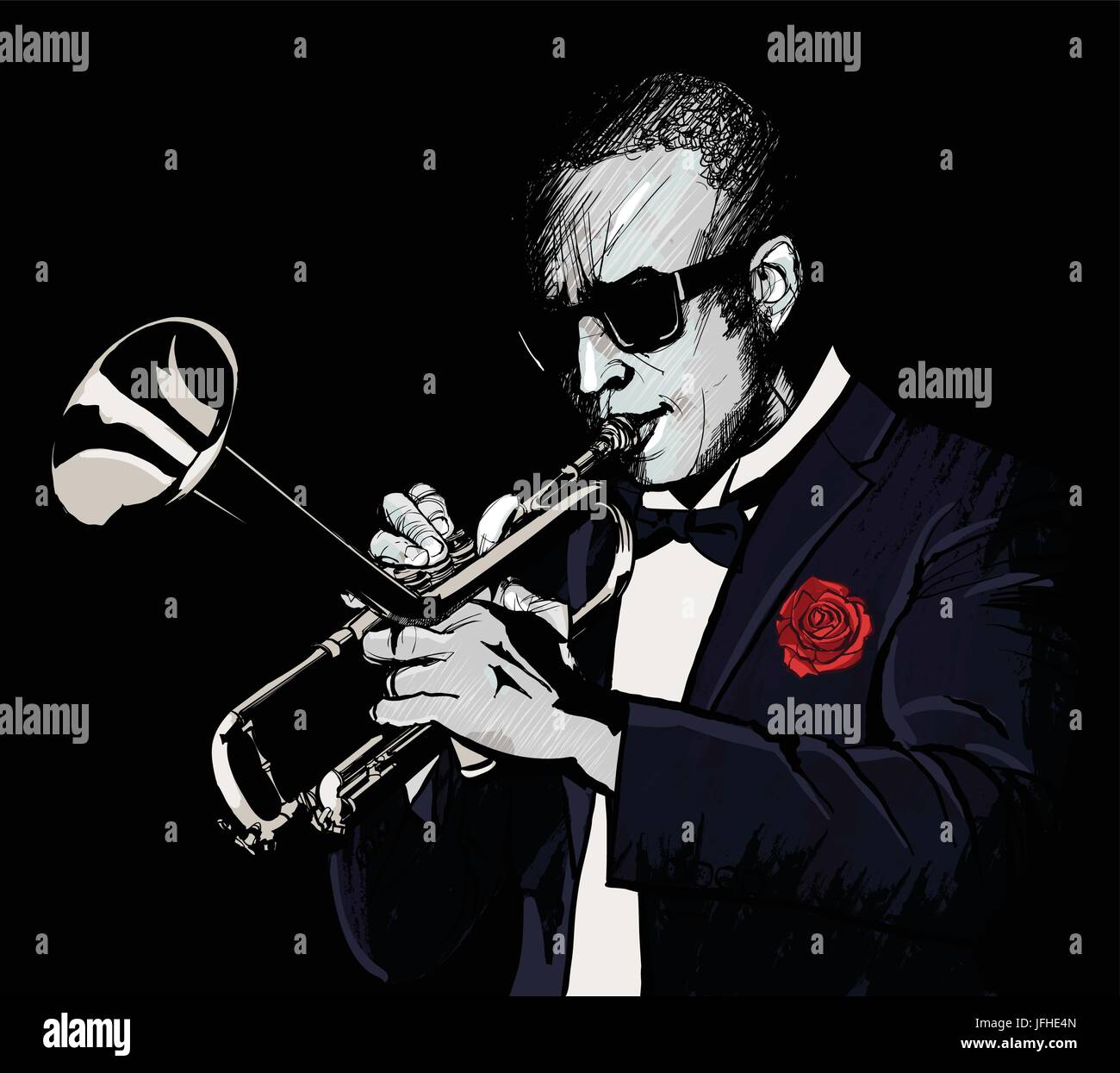 Trumpeters of the Stock Vector Images - Alamy