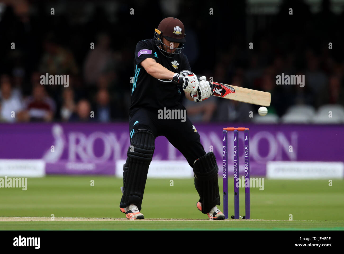 Surrey's Jason Roy bats during the One Day Cup Final at Lord's, London ...