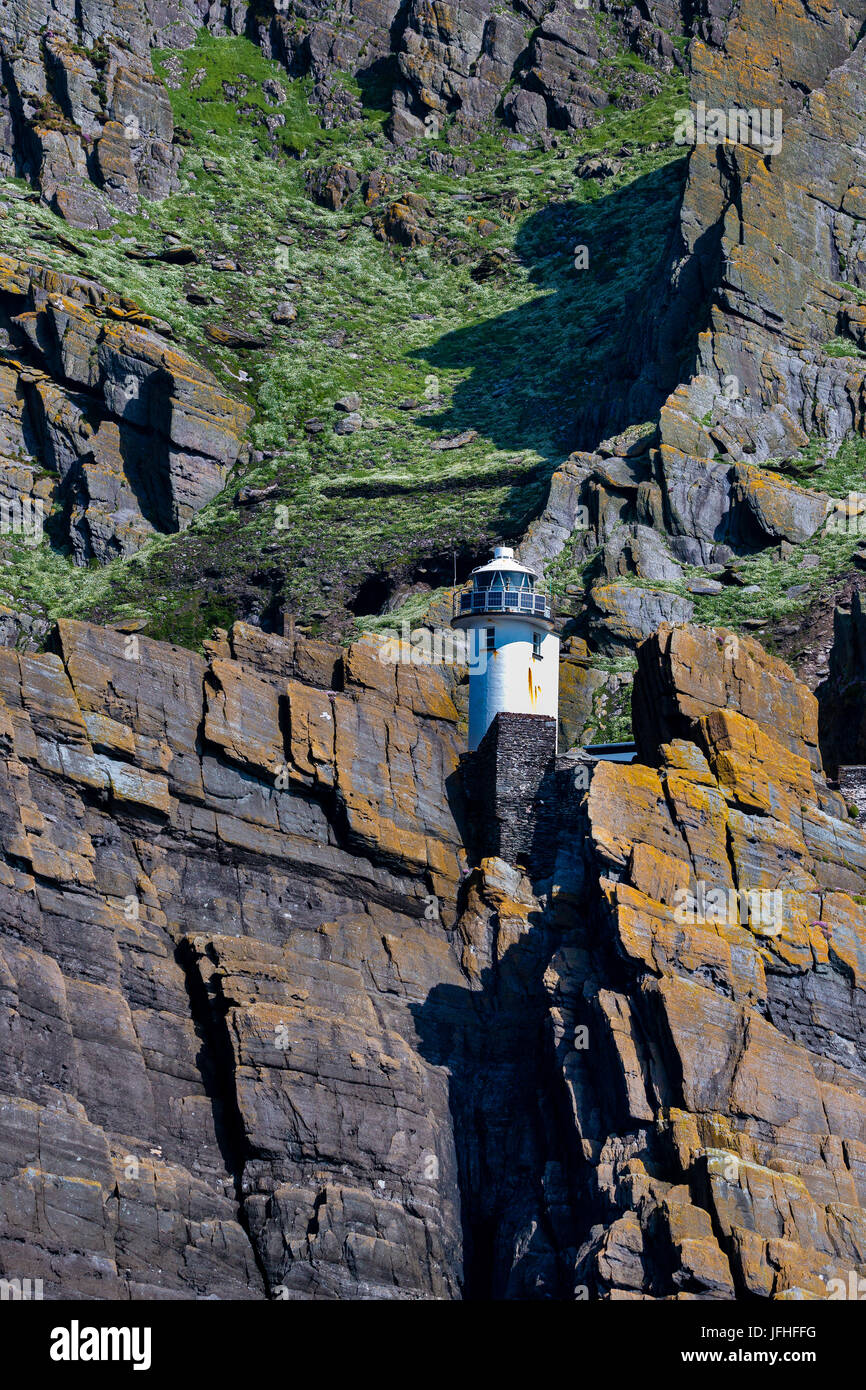 Lighthouse on Skellig Rock (Skellig) Michael, County Kerry Ireland ...