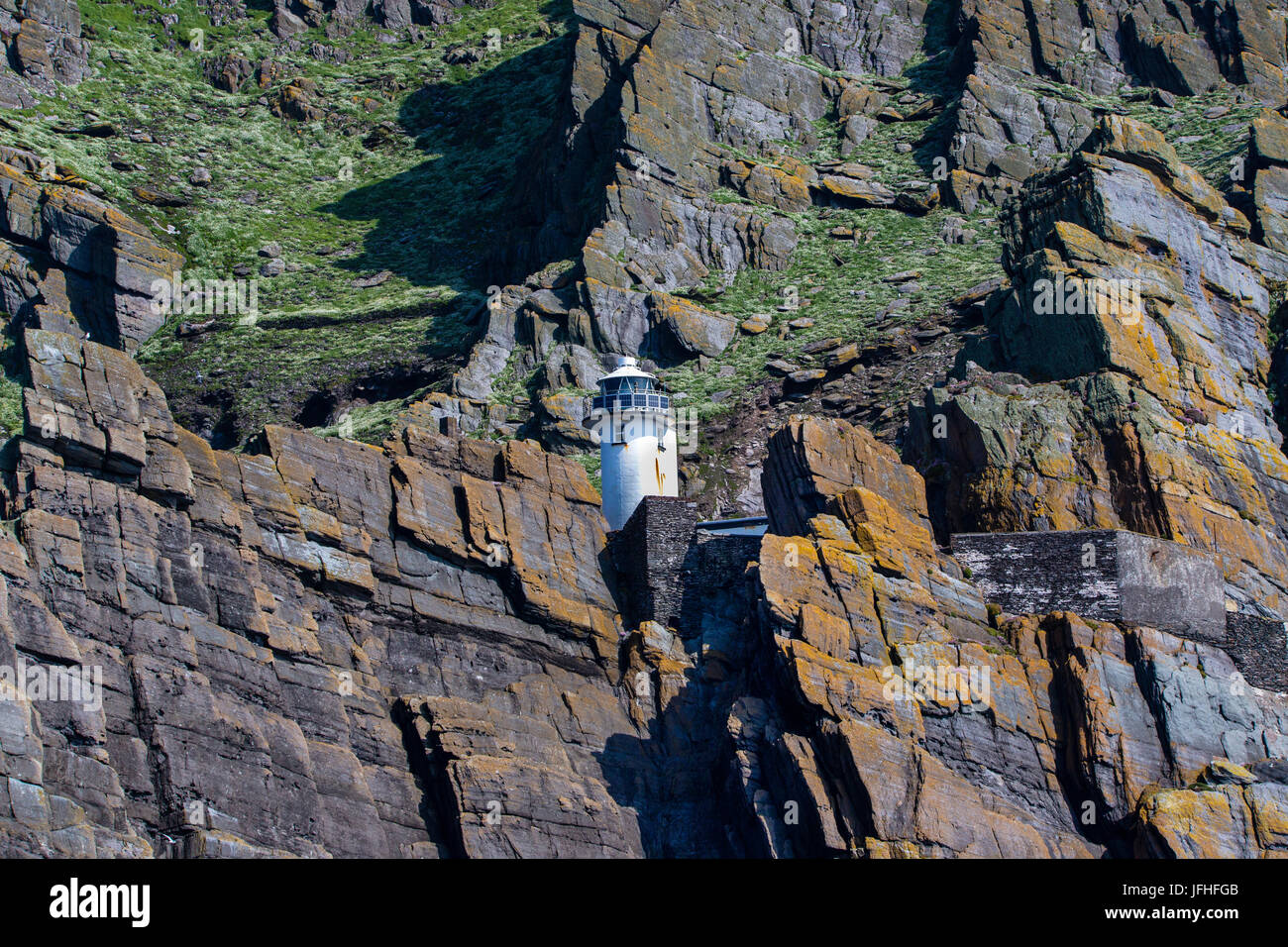 Lighthouse on Skellig Rock (Skellig) Michael, County Kerry Ireland ...