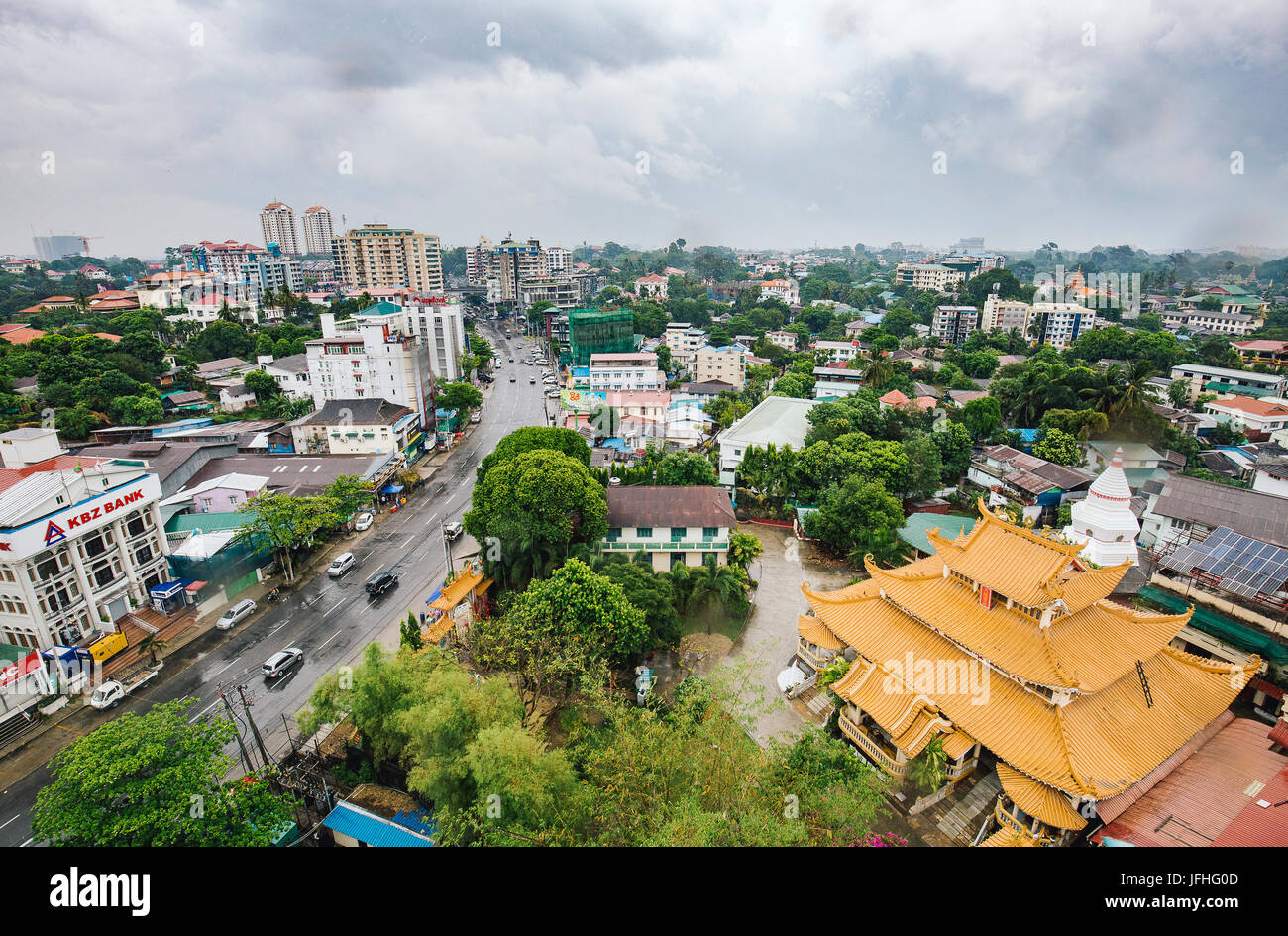 Yangon city overview hi-res stock photography and images - Alamy