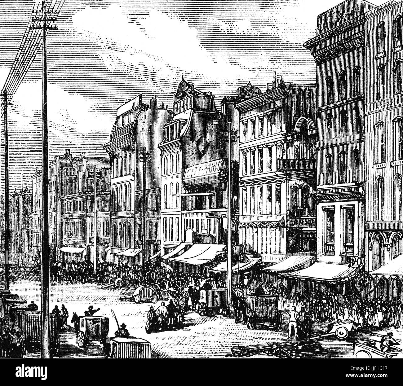 Chicago street scene 19th century hi-res stock photography and images ...