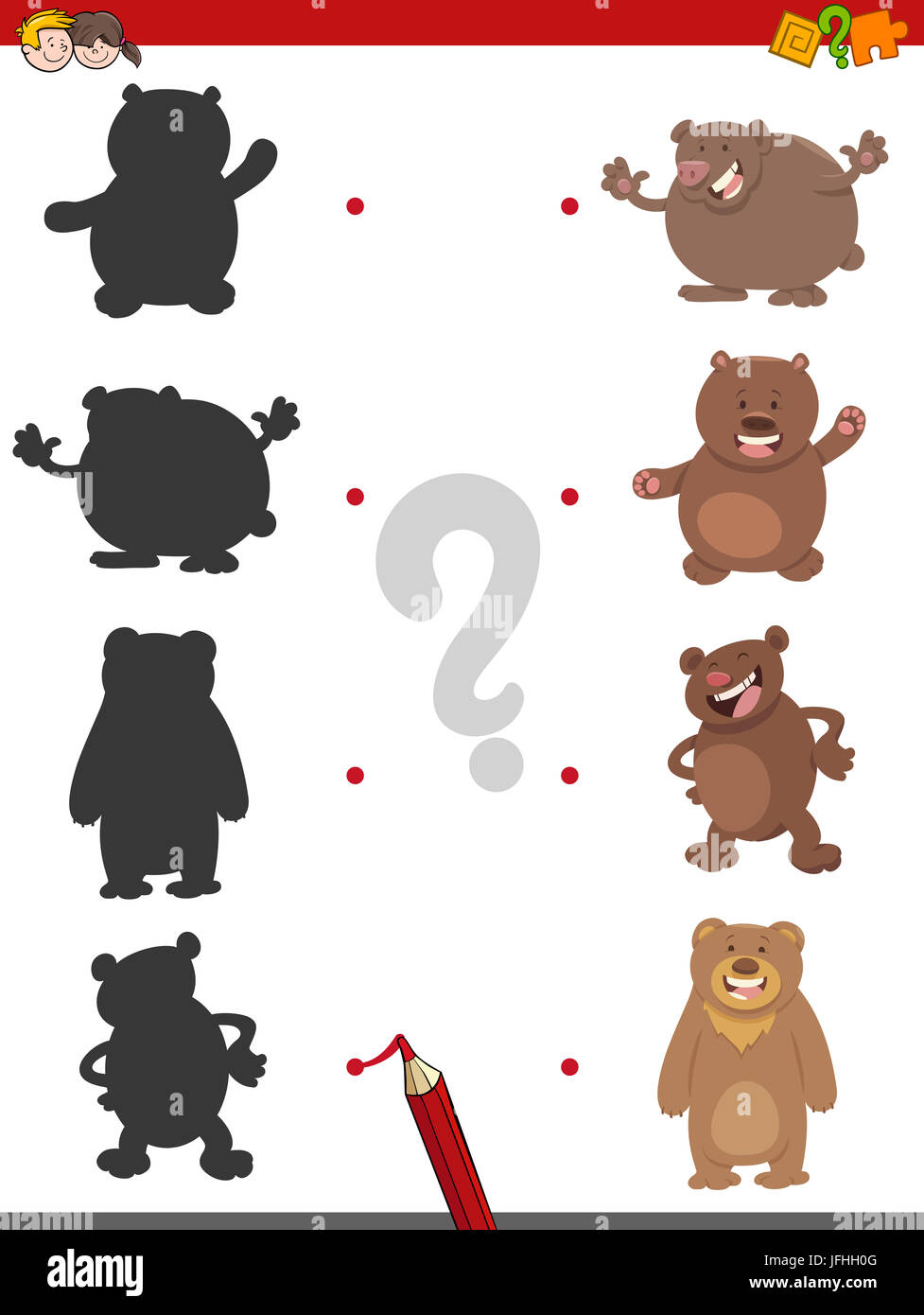 shadow game with bears Stock Photo - Alamy