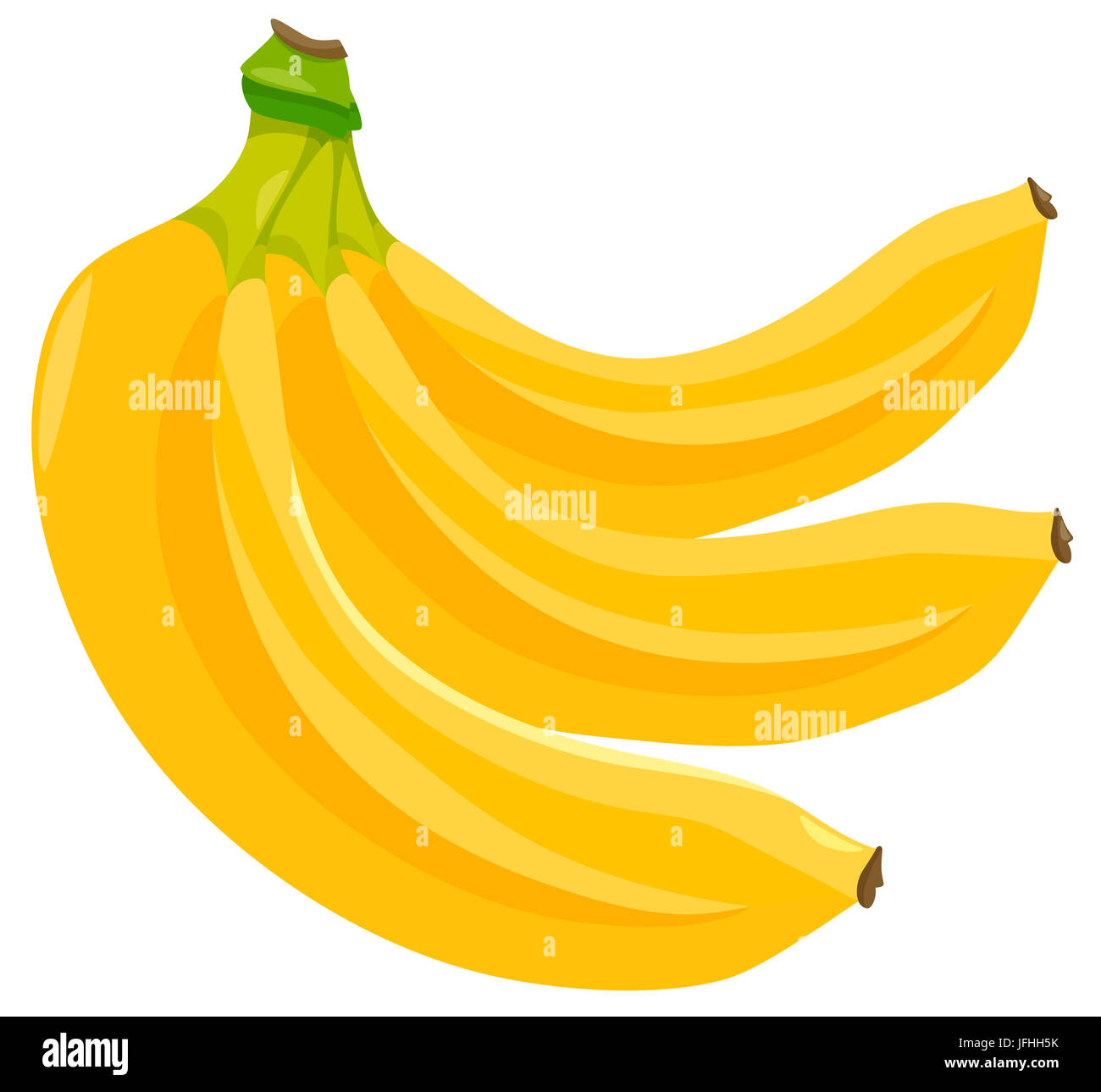banana fruits food object illustration Stock Photo - Alamy