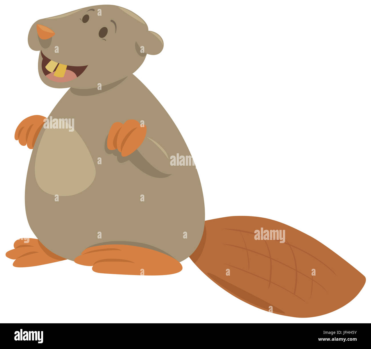 cartoon beaver animal character Stock Photo - Alamy