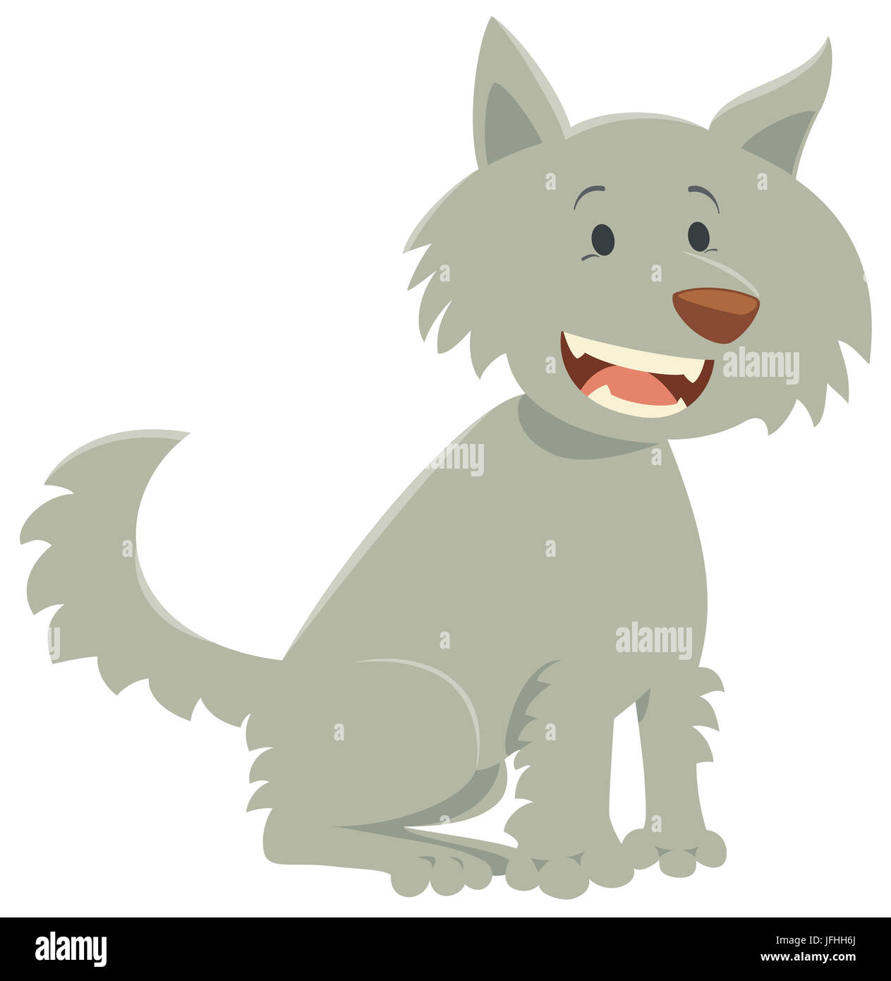 wolf cartoon character Stock Photo - Alamy