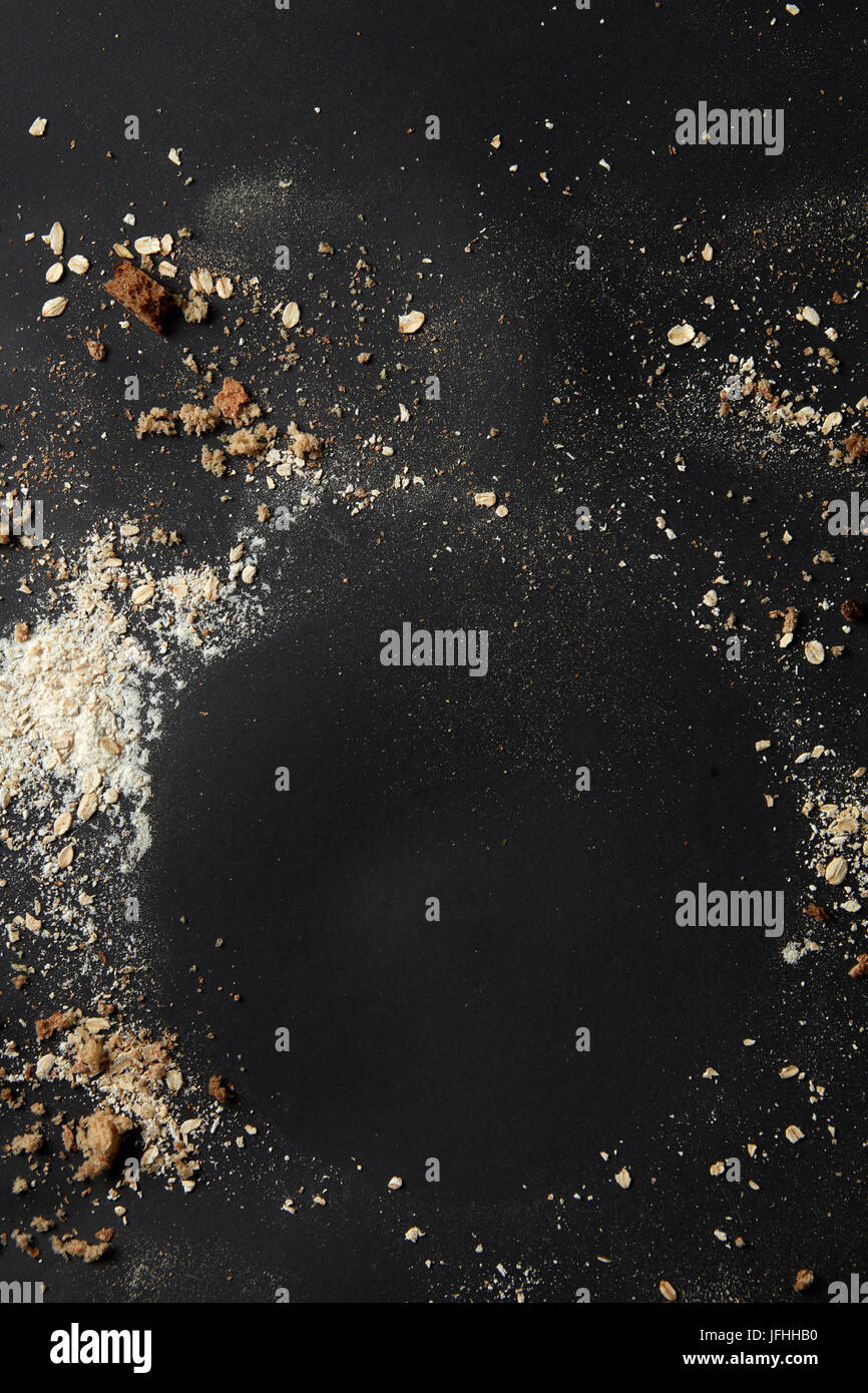 Sprinkled flour over background Stock Photo - Alamy