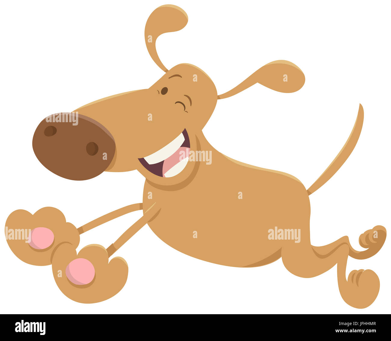 Cartoon illustration funny running dog hi-res stock photography and ...