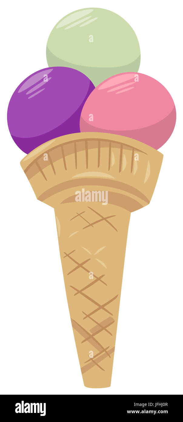 ice cream in cone food object Stock Photo - Alamy