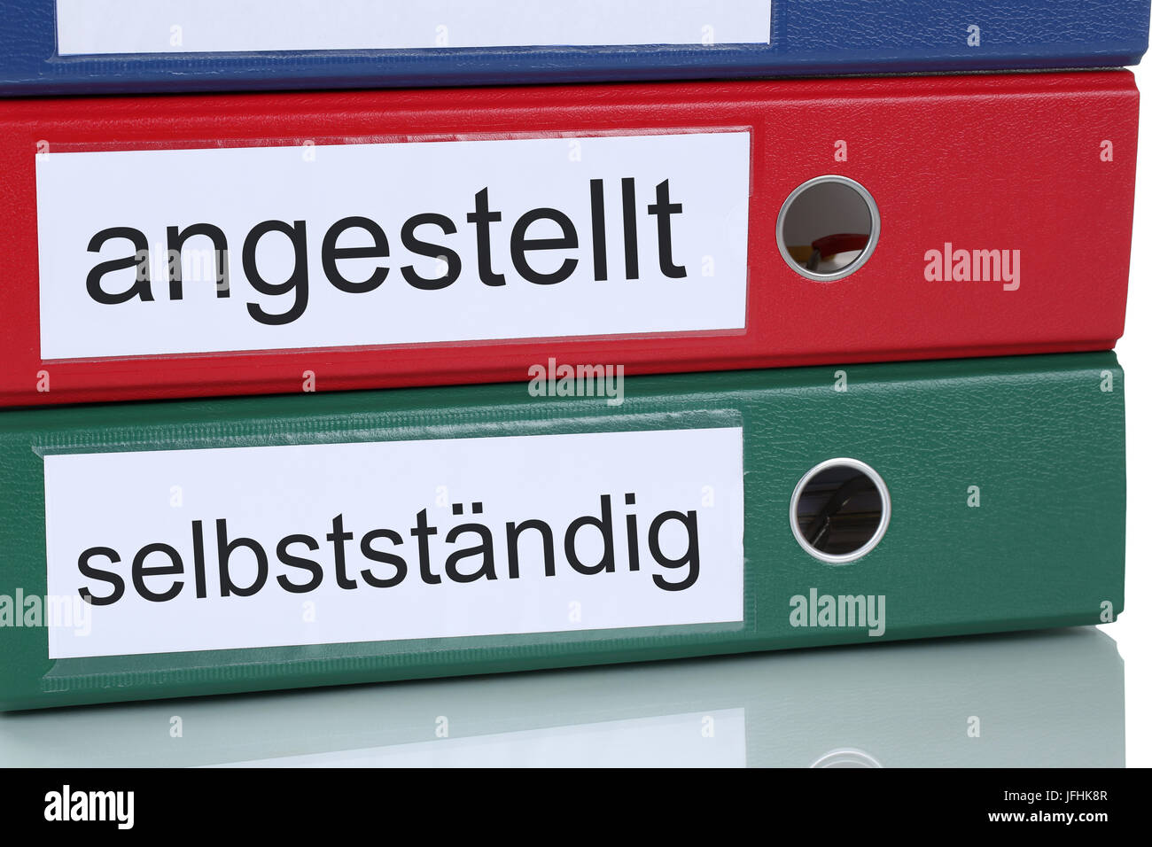 Selbstständig oder angestellt im Unternehmen Business Konzept Stock ...