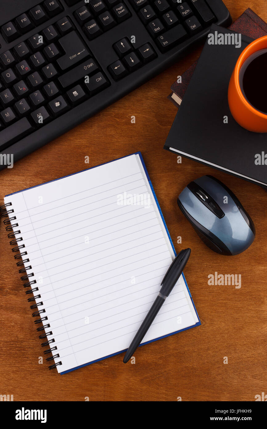 Brown office table Stock Photo - Alamy