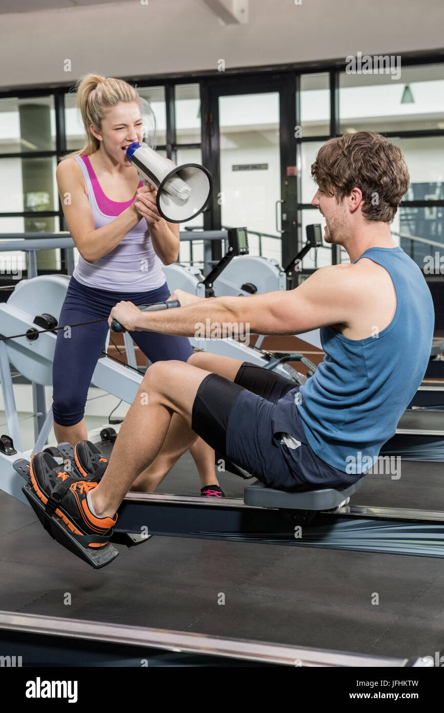 Rowing coach with megaphone hi-res stock photography and images - Alamy