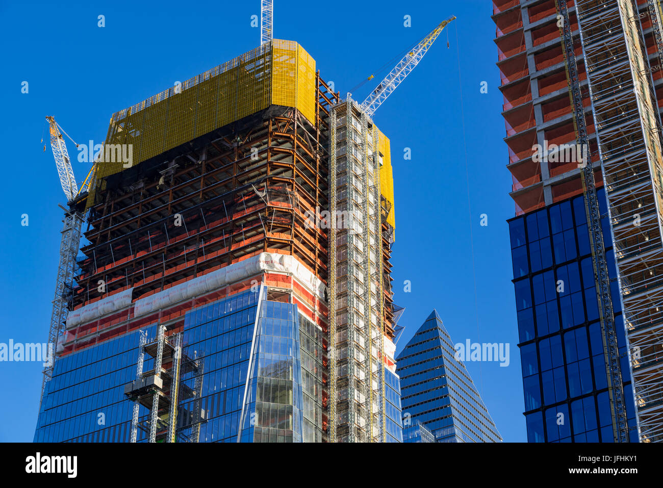 The 30 Hudson Yards skyscraper construction site (2017). Midtown ...