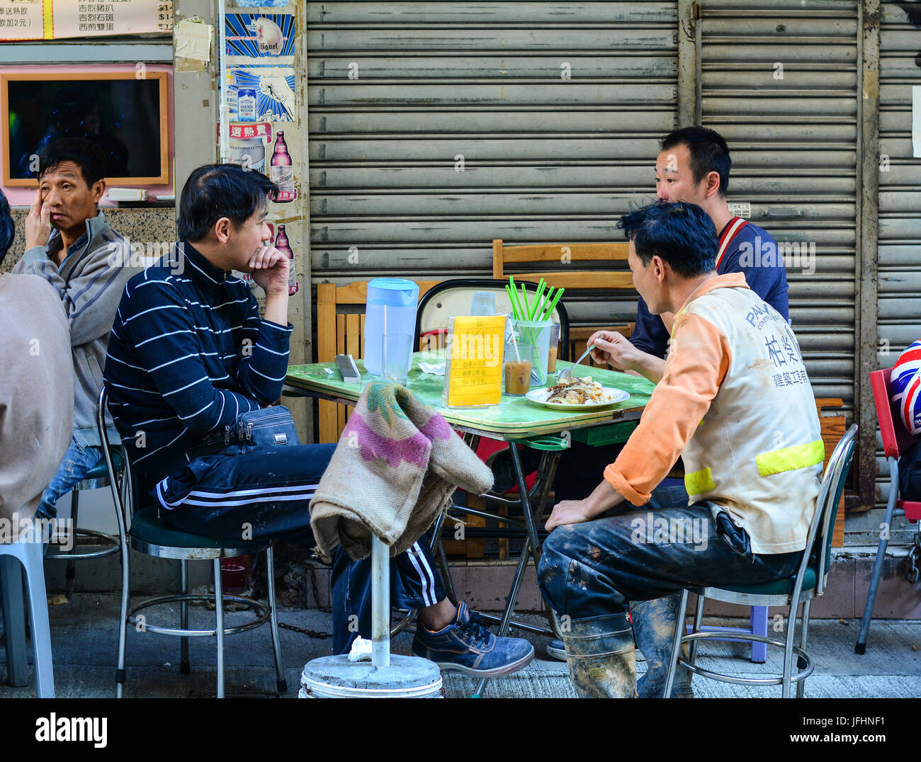 Hong Kong - Dec 30, 2014. People eating at local restaurant in Hong ...