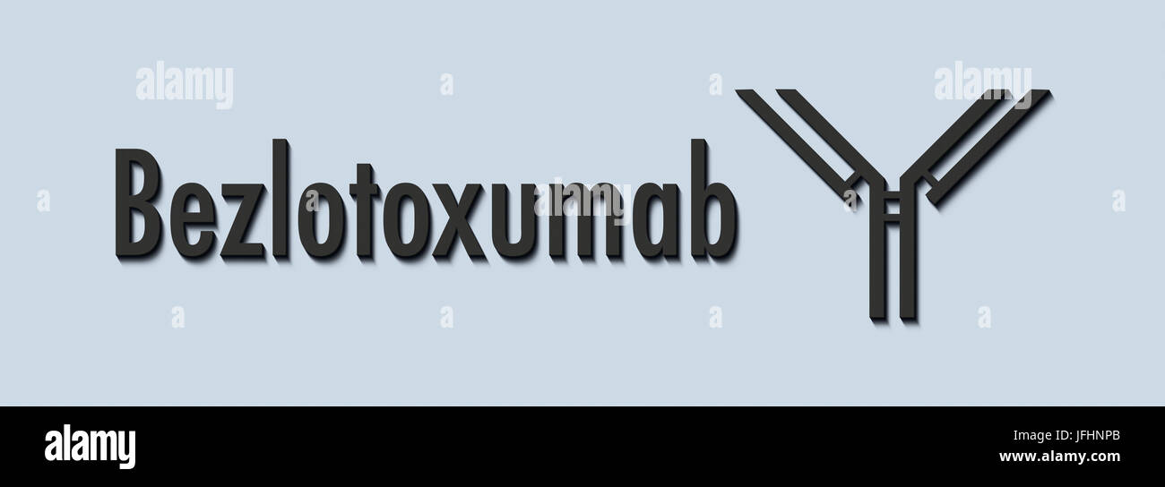 Bezlotoxumab monoclonal antibody drug. Targets Clostridium difficile ...