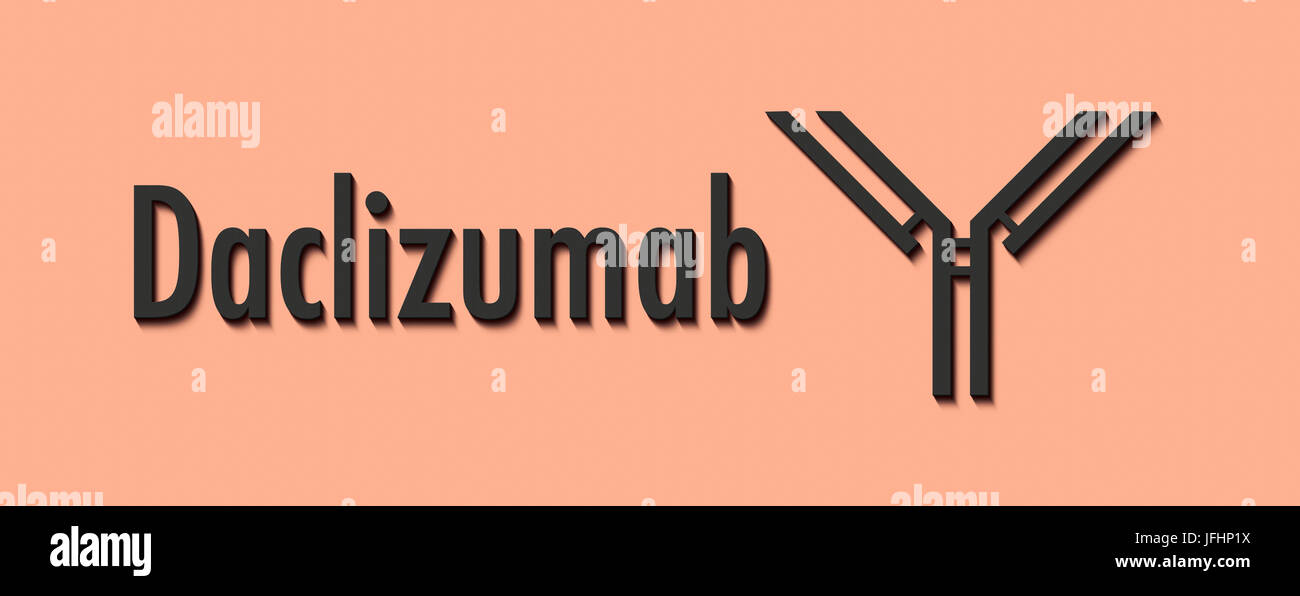 Daclizumab monoclonal antibody drug. Targets CD25 (alpha subunit of IL ...