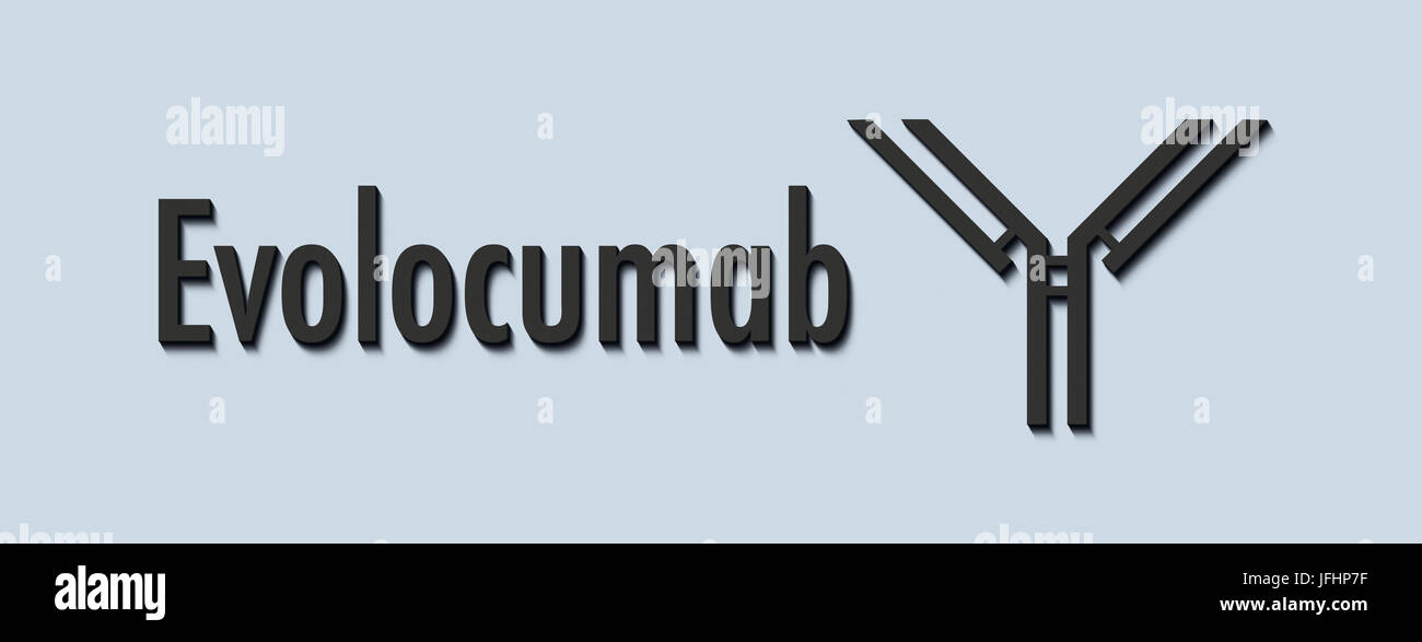 Evolocumab monoclonal antibody drug. Targets PCSK9 and is used in the ...