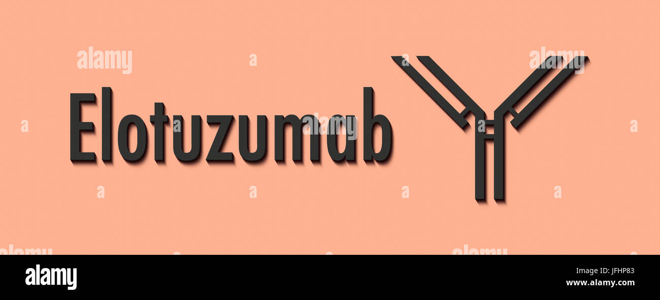 Elotuzumab monoclonal antibody drug. Targets SLAMF7 (CD319) and is used ...