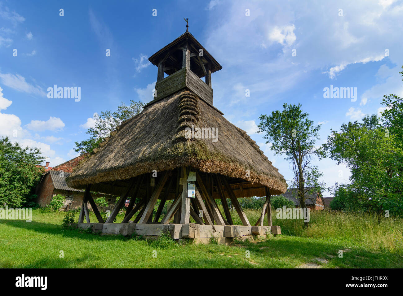 Bell tower thatched roof hi-res stock photography and images - Alamy