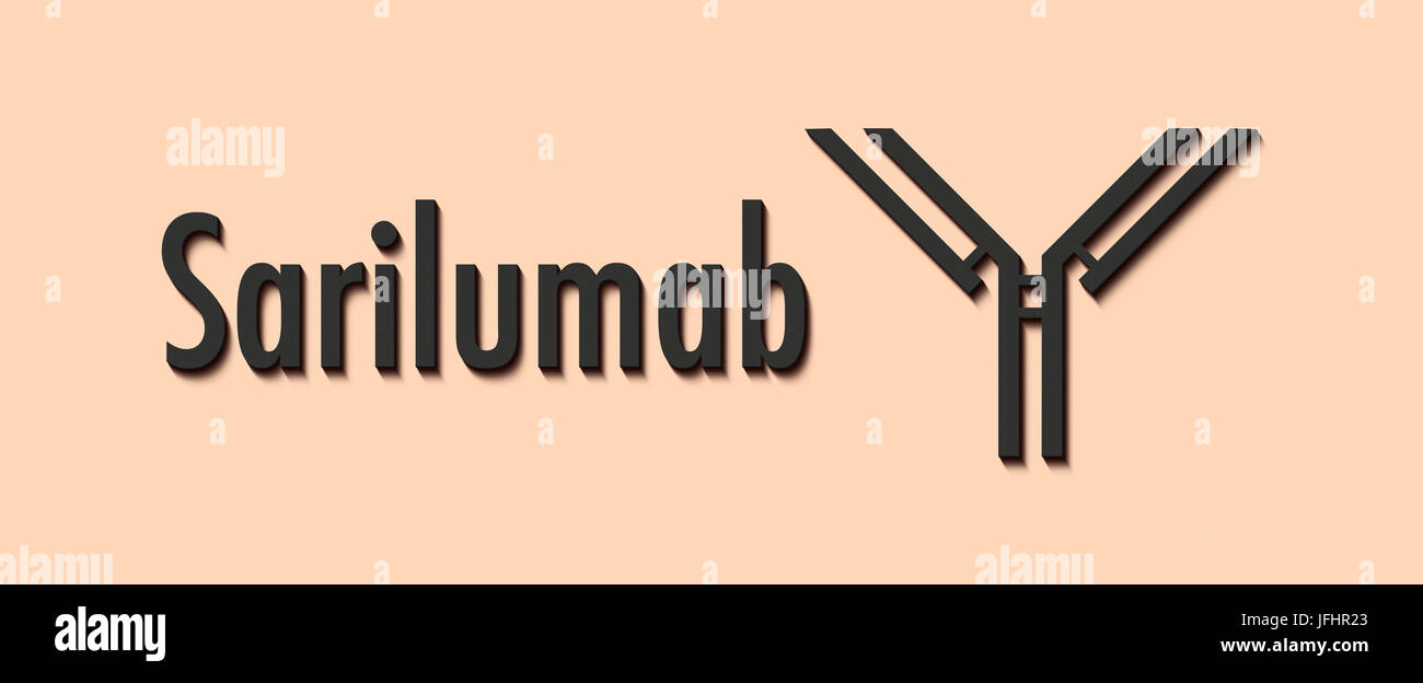 Sarilumab humanized monoclonal antibody drug. Also known as atlizumab ...