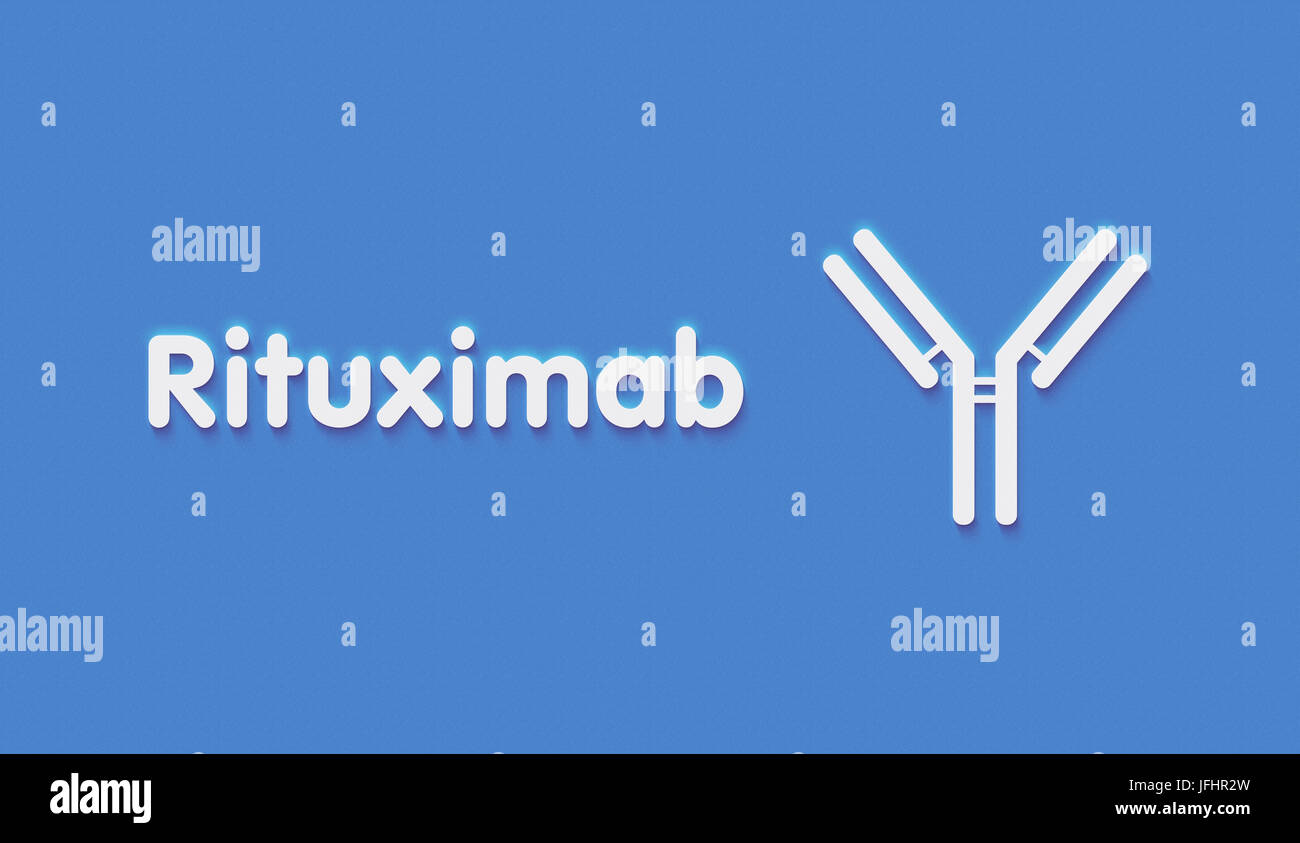 Rituximab monoclonal antibody drug. Targets CD20 on B-lymphocytes ...
